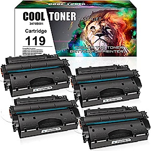 Cool Toner Compatible Toner Cartridge Replacement for Canon 119 119II Toner for Canon ImageClass MF6160dw MF414dw MF5950dw MF5880dn MF5850dn MF416dw LBP253dw LBP6300dn MF5960dn Printer (Black, 4-Pack)