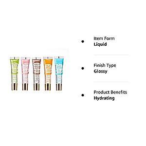 Broadway Vita-Lip Clear Lip Gloss 0.47oz/14ml (5PCS Mint & Coconut & Rosehip & Mango Butter & Argan Oil) (5 PCS SET)