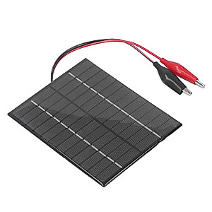 2W 12V Solar Panel, Clip Polysilicon Charger Board Charging Board 12V without Power Storage Charger Power Battery Charger Battery Charging for Photovoltaic Panel