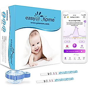 Easy@Home Ovulation Test Predictor Kit : Accurate Fertility Test for Women (Width of 5mm), Fertility Monitor Test Strips, 50 LH Strips
