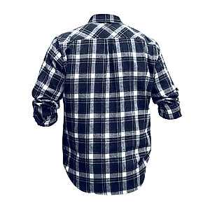 Comdecevis Men's Casual Button Down Flannel Plaid Shirts Long Sleeve Corduroy Cuffs Western Cowboy Club Shirt