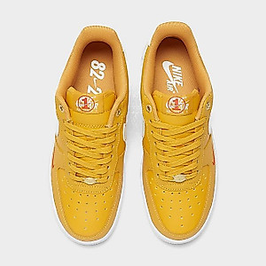 Nike AIR Force 1 '07 SE Women's Sohes (Yellow Ochre/Sail-White/Team Orange, Numeric_11_Point_5)