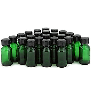 Vivaplex, 24, Green, 15 ml Glass Bottles, with Lids
