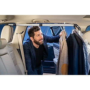CabCloset, Car Clothes Hanger Bar, Made in USA, Adjustable Telescoping Bar Vehicle Clothing Rack, Does not Block Rear-View and Holds 25 lbs