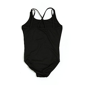 Destira Gymnastics Leotard for Girls, Black Simplicity Cami, Super Soft Fabric Athletic Wear Leotards for Women and Girls, Gymnastics, Dance, Cheer, Yoga, and More, Child Large (10)
