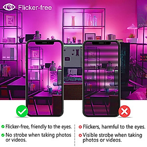 LED Flood Light Outdoor 800W Equivalent 8000LM RGB Landscape Light Controlled by BRmesh APP , No Remote, DIY Scenes - Timing - 5700K Daylight White - Color Changing Uplight, IP66 US Plug MELPO(4 Pack)