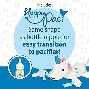 Dr. Brown’s Natural Flow Anti-Colic Options+Narrow 8oz/250mL Baby Bottle + Lovey Gift Set with Level 1 Slow Flow Nipples, Pink