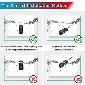 Hoosel Small Submersible Aquarium Heater, 50W Betta Fish Tank Heater with Electronic Thermostat Adjustable LED Digital Temperature Display