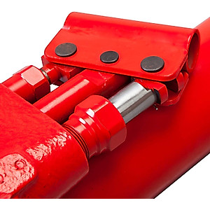 BIG RED T30808 Torin Hydraulic Long Ram Jack with Double Piston Pump and Clevis Base (Fits: Garage/Shop Cranes, Engine Hoists, and More): 8 Ton (16,000 lb) Capacity, Red