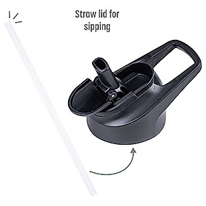 Goodful Double Wall Vacuum Sealed, Insulated Water Bottle with Two Interchangeable Lids, Sipping or Chugging Lids, Leak-Proof, Wide Mouth for Drinking and Cleaning, 40 Oz, Teal