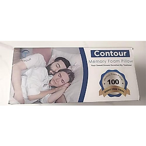 Teemour Memory Foam Pillow for Neck and Shoulder 2 in 1 Pillow for Sleeping, Memory Foam Neck Pillows Neck Support Pillow for Side Back Stomach Sleepers Cooling Pillow with Pillowcase