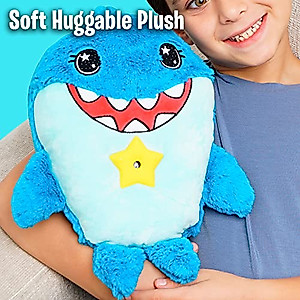 Ontel Star Belly Dream Lites, Stuffed Animal Night Light, Snuggly Blue Shark - Projects Glowing Stars & Shapes in 6 Gentle Colors, As Seen on TV