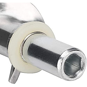 Meat Grinder attachments with feed tray, chute, and blade, Silver, 15x7