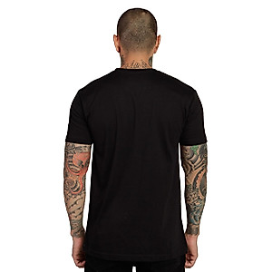 INTO THE AM Step Beyond Graphic Tee Shirt for Men Trippy Art Animal Printed Shirts (Black, Small)