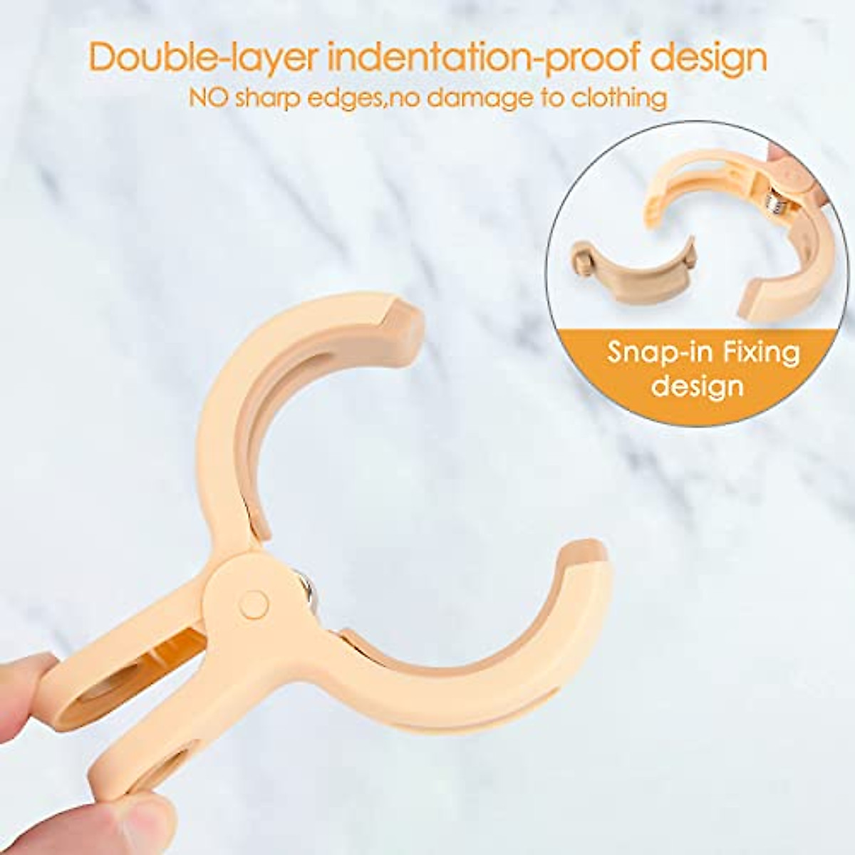 Linkidea Beach Towel Clips for Beach Chairs, Heavy Duty Laundry Clothes Pins Clips with Springs, Plastic Strong Beach Chair Clips Keep Towel from Blowing Away