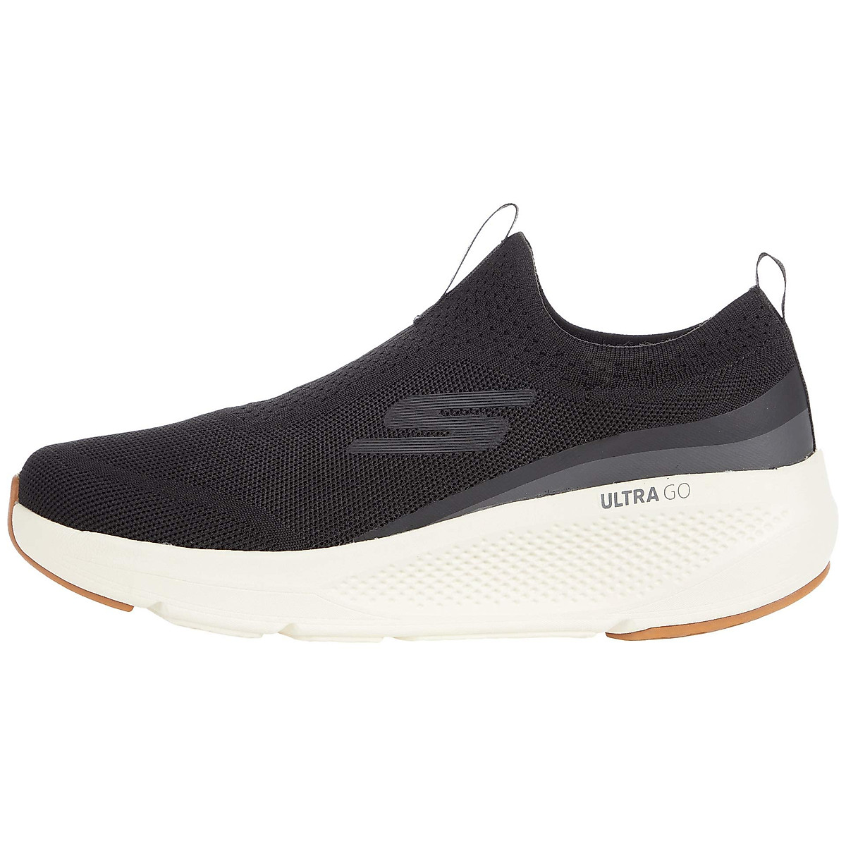Skechers mens Gorun Elevate - Slip on Performance Athletic & Walking Running Shoe, Black/White, 11.5 US