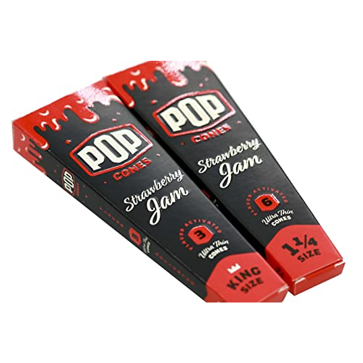 Pop Cones- Cones with a Flavor Burst Pop ( Wraps, Papers, Cones) (All 8 packs, Mix), Red, Yellow, Blue, Orange