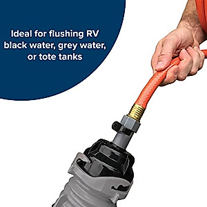 Camco Rhino 25Ft Clean-Out Camper & RV Black Water Hose - Features a Heavy-Duty PVC Design & Bright Orange Color - Clean-Out Camper Black Water, Grey Water or Tote Tanks - 5/8” Inside Diameter (22990)