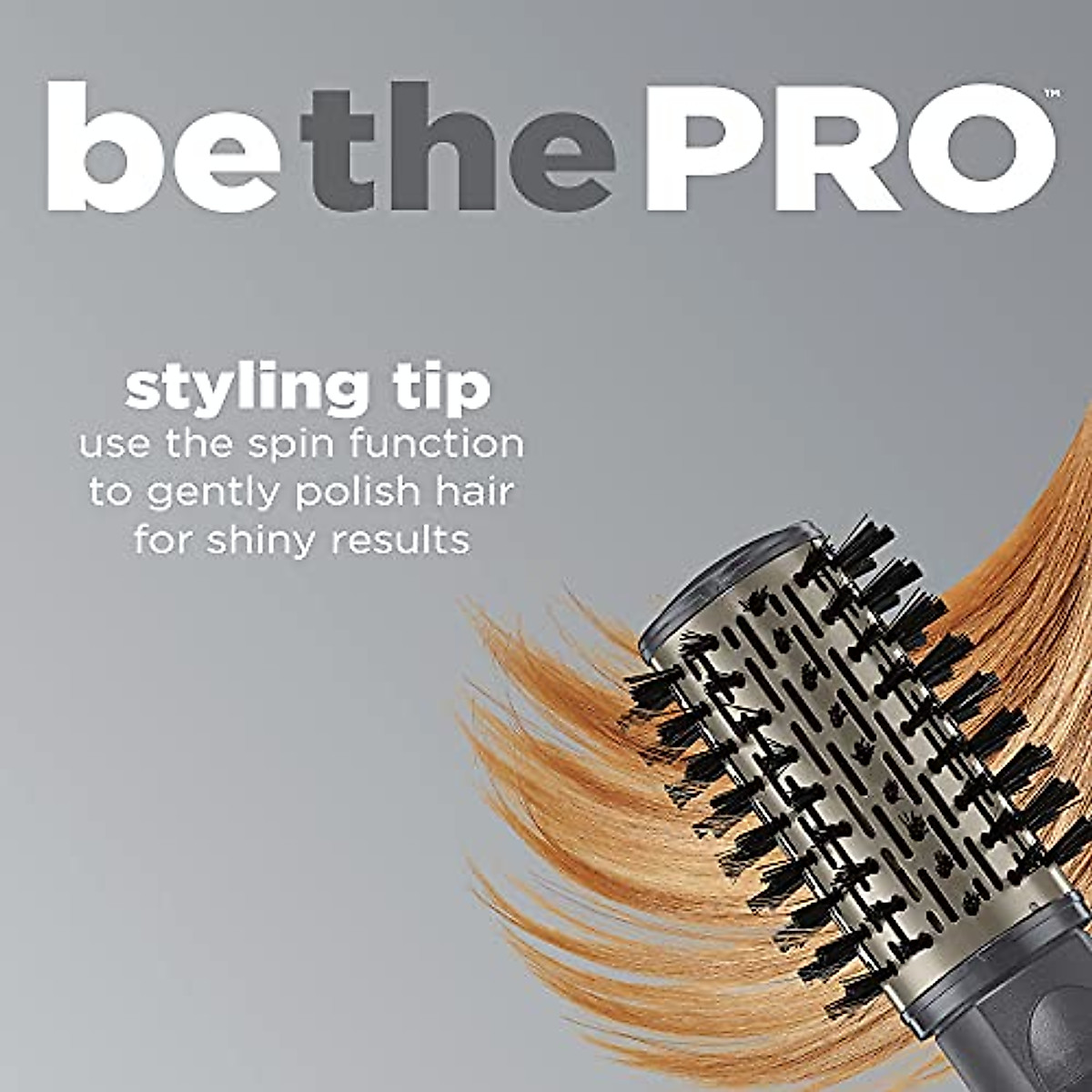 INFINITIPRO BY CONAIR Hot Air Spin Brush Set with 2-Inch AND 1.5-Inch Brushes, Hot Air Spin Dryer Brush