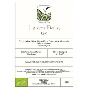 Lemon Balm Organic Loose Leaf - Sweet Lemony - Dried Mellisa Officinialis - Organic Lemon Balm Tea Lemonbalm Tea Lemin Lemon Leaves Lemon Balm Loose Tea Lemon Balm Leaves Loose Leaf Lemon Balm