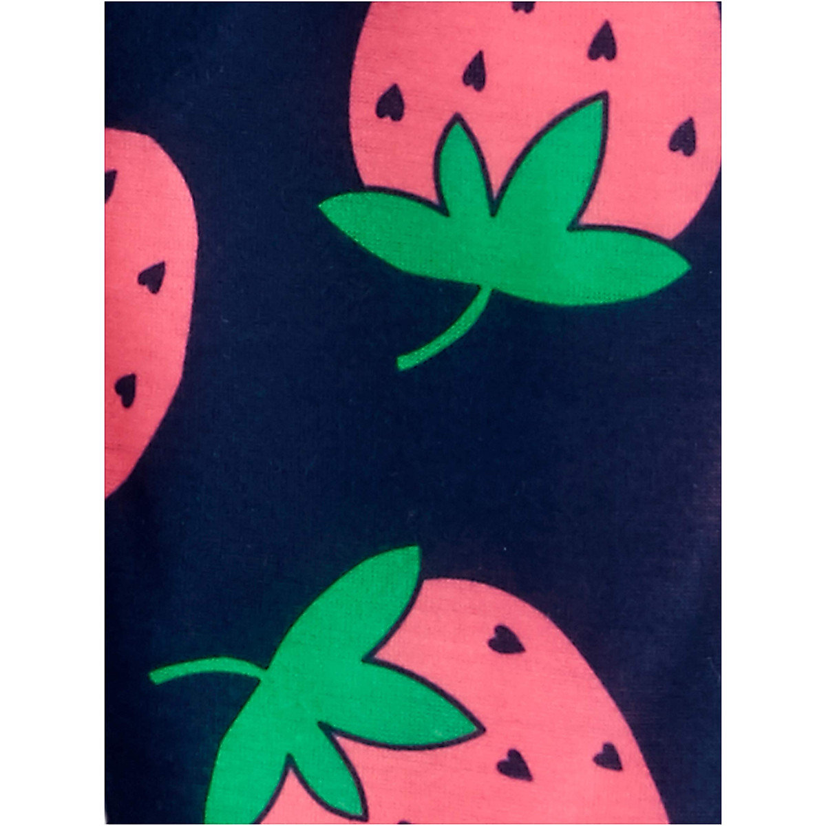 Simple Joys by Carter's Baby Girls' 3-Pack Loose Fit Flame Resistant Polyester Jersey Footed Pajamas, Dinosaur/Flamingo/Strawberry Print, 12 Months