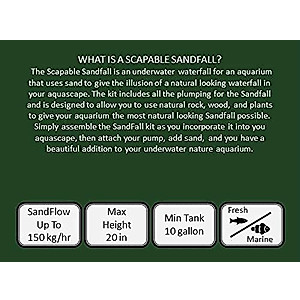 V AquaVista Aquatics Sutherland Scapable SandFall Kit