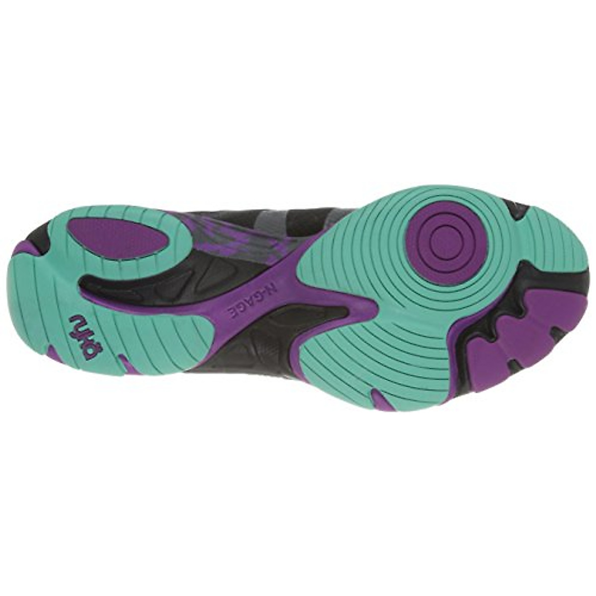 Ryka Women's Influence Black/Sugar Plum/Vivid Aqua Training Shoe 8.5 M US