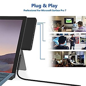 Microsoft Docking Station,6-in-2 USB C Surface Pro 7 Hub with 4K HDMI Adapter+ USB C Port（Audio & Data）+2 USB 3.0 Port +SD/TF Card Reader,Converter Combo Adaptor for Surface Pro 7