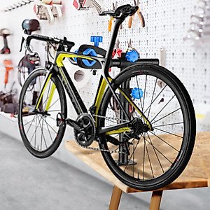 Auwey Bike Repair Stand Wall Mount Bike Repair Workstand Bike Workbench Bicycle Maintenance Rack Bike Repair Rack Bike Clamp Height Adjustable Bicycle Maintenance Rack