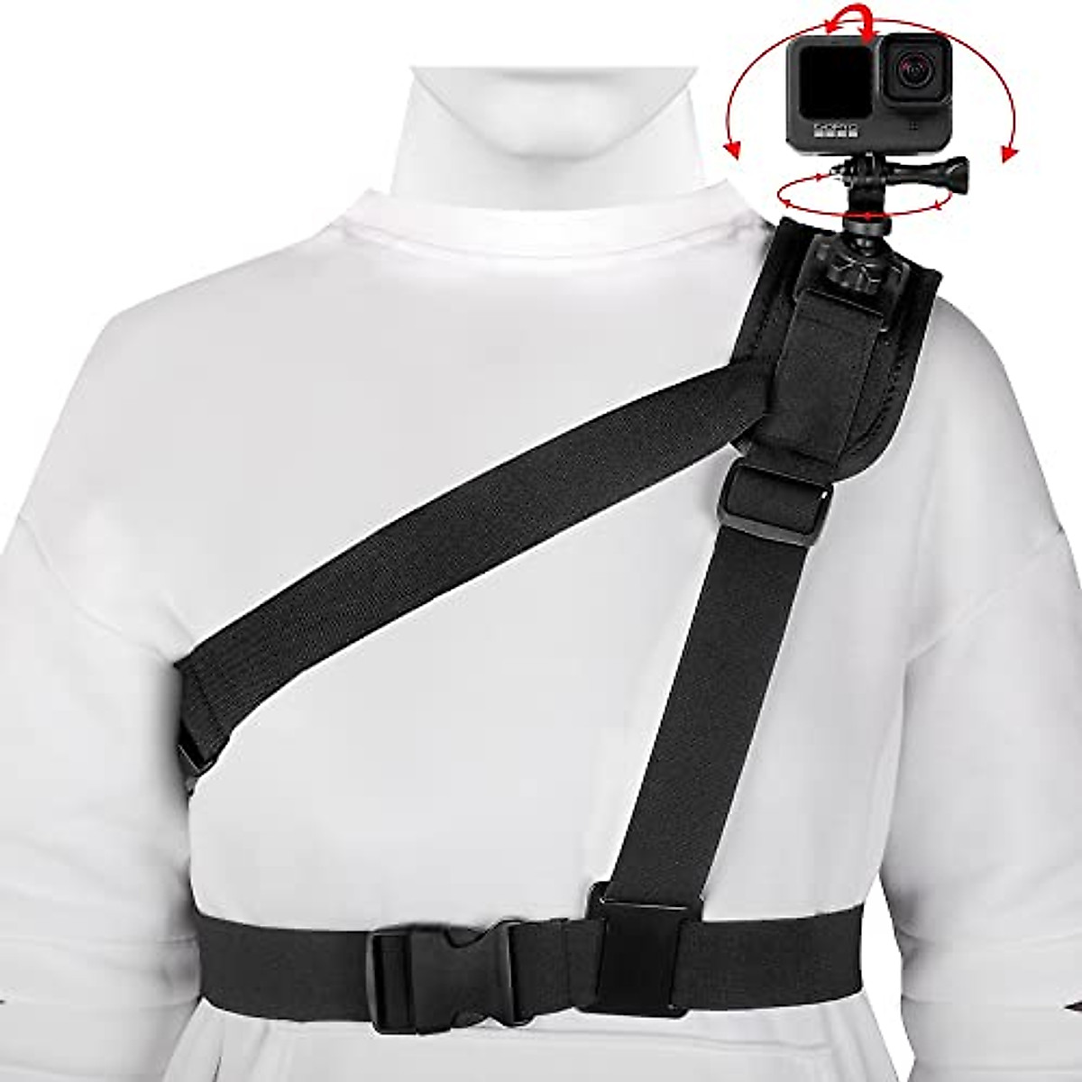 Taisioner Shoulder Strap Body Mount Clamp for GoPro AKASO DJI OSMO or Other Action Camera Video Record Accessories (2022 Improve Version)