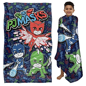 LOGOVISION PJ Masks PJ Group Attack Kids Silky Touch Blanket, 36" x 58"