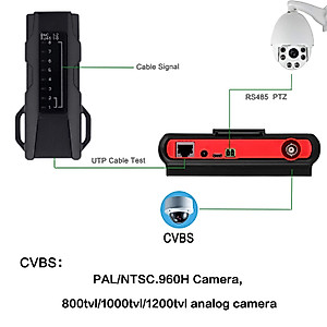 SGEF Wrist CCTV Tester, Portable Camera Tester CVBS Analog Tester4.3 TFT Color LCD CCTV Video Audio Security Surveillance Camera Tester（6300）
