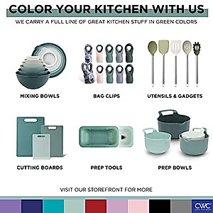 COOK WITH COLOR Silicone Cooking Utensils, Kitchen Utensil Set, Easy to Clean Silicone Kitchen Utensils, Cooking Utensils for Nonstick Cookware, Kitchen Gadgets Set, 5 Pieces, Green