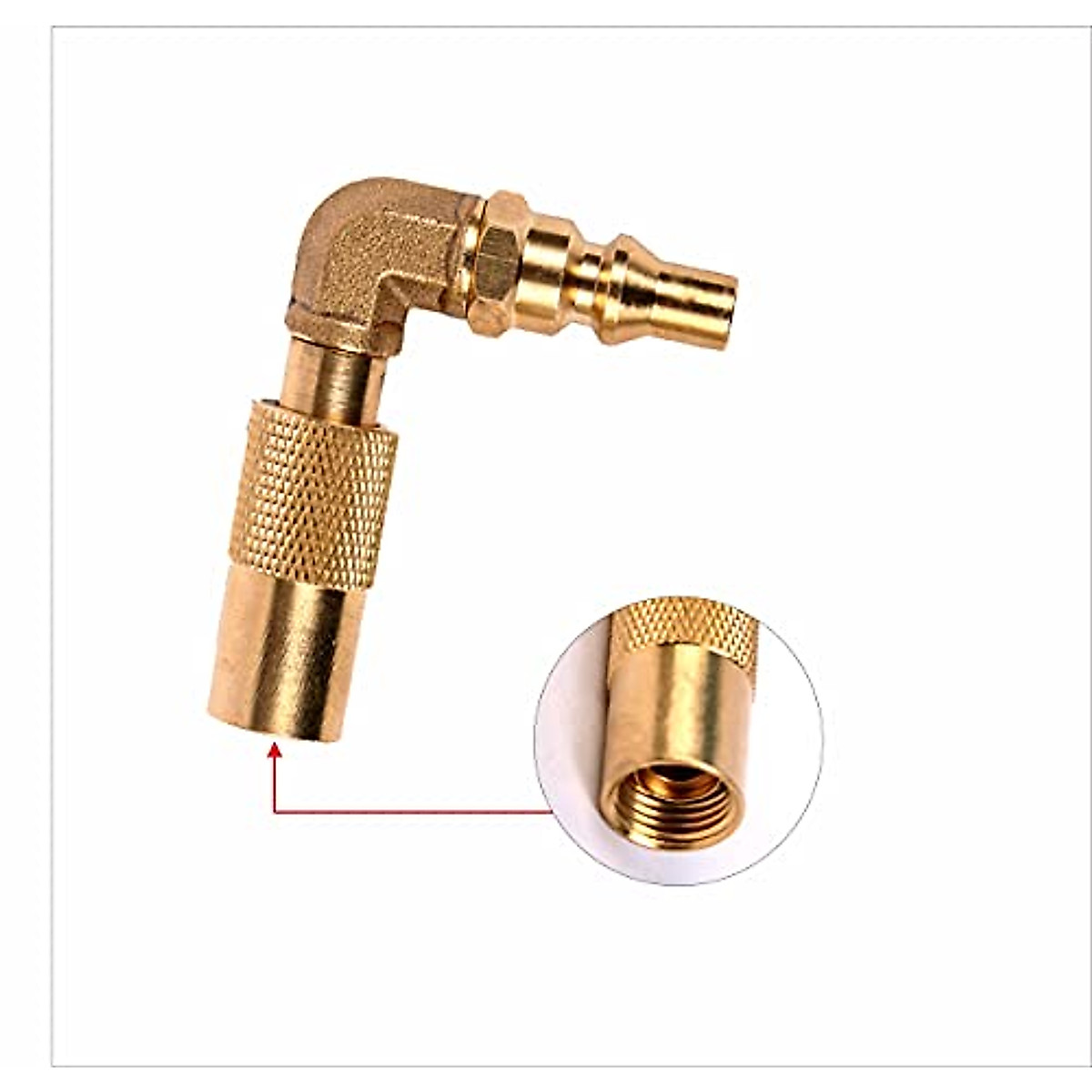 Low Pressure 1/4inch RV Quick Connect Adapter Conversion Fitting with Elbow (90 Degree) for Blackstone 17 Inch and 22 Inch Propane Gas Tabletop Camping Grill