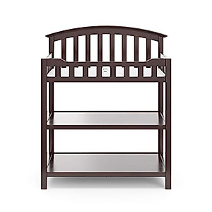 Graco Changing Table with Water-Resistant Changing Pad (Espresso) – GREENGUARD Gold Certified, Multi Storage Nursery Changing Table for Infants and Babies
