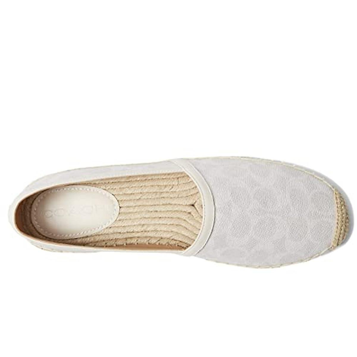 Coach Collins Coated Canvas Espadrille White 8 B (M)