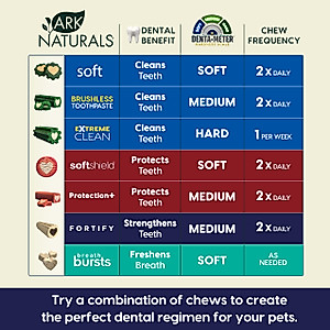 Ark Naturals Fortify Brushless Toothpaste, Dog Dental Chews for Large Breeds, Calcium Plus Omegas Support Strong Teeth and Immune Health, 18oz, 1 Pack