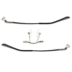 iplusmile Eyeglasses Replacement Parts Eyeglass Replacement Temple Metal Glasses Arms Legs Eyeglass Nose Pad Sunglasses Nose Cushions for Glasses Repair Kit Black Glasses Repair