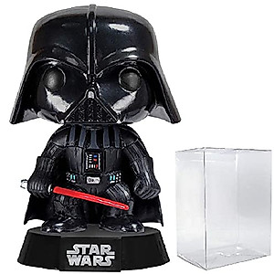 POP Star Wars: Classic Darth Vader 01 Funko Pop Vinyl Figure (Bundled with Compatible Pop Box Protector Case), Multicolored, 3.75 inches