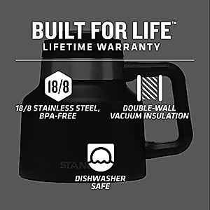Stanley 10-02873-038 The Tough-To-Tip Admiral's Mug Matte Black 20OZ / .59L
