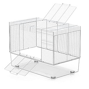 BUCATSTATE Hamster Cage 3-Level with Accessories, Includes Free Exercise Wheel, Water Bottle, Food Bowl & Hamster Hideout, Large Hamster Cage for Dwarf Hamster, Mice, Degus (24.4" L*13.7 "W*16.9" H)