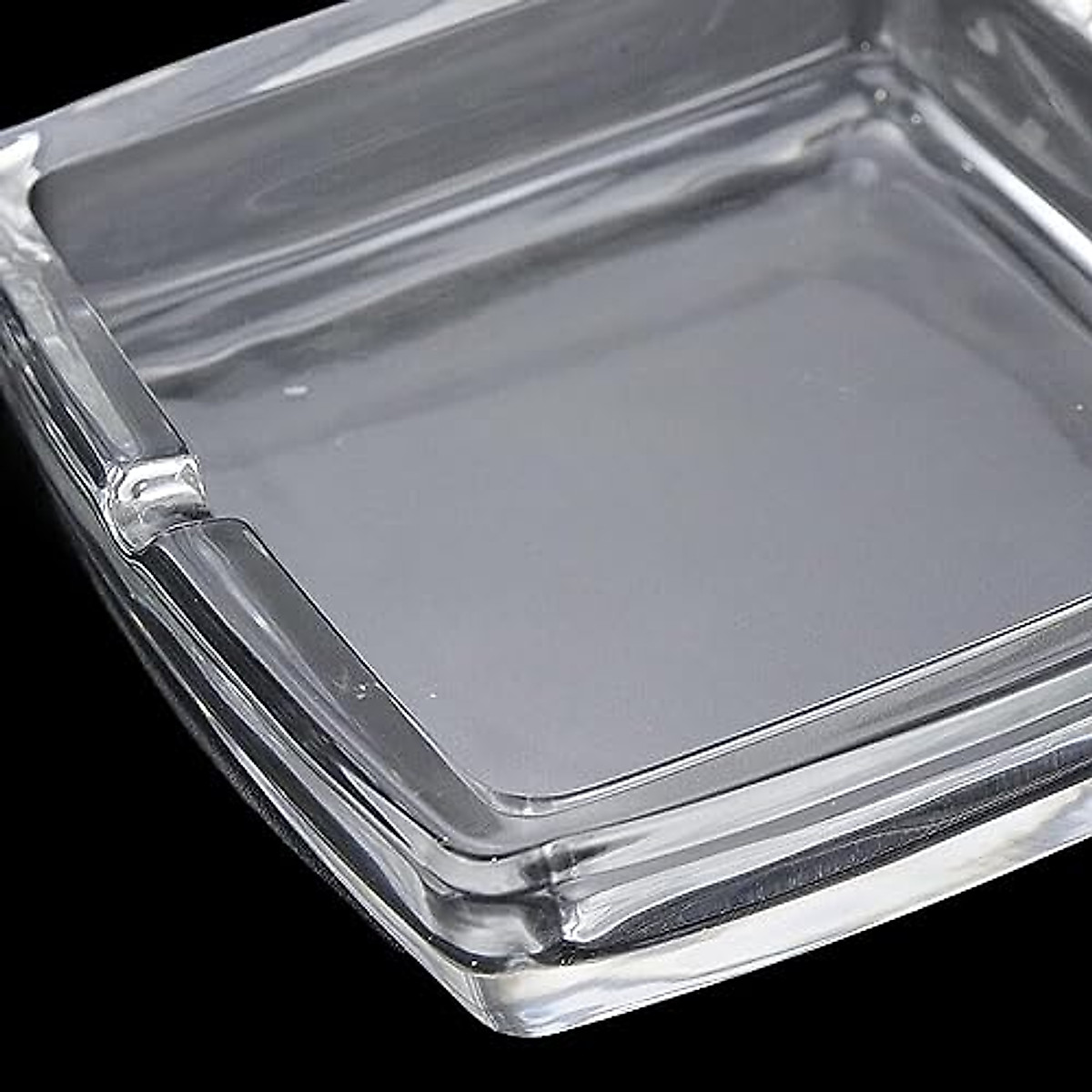 Ashtray 1 Pack Transparent Square Glass Ashtray Crystal Glass Ashtray Home Desktop Ashtray Indoor Outdoor Office Desktop Decoration Ashtray Ash Tray