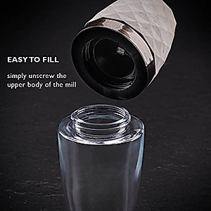 Cole & Mason H321806 City Salt and Pepper Mills | Precision+ Stemless | Concrete/Acrylic | 160 mm | Gift Set | Includes 2 x Salt and Pepper Grinders | Lifetime Mechanism Guarantee