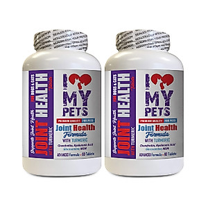 Dog Joint Supplement chewable - Pets Joint Health with Turmeric - Premium Ingredients - Healthy - pet glucosamine Chews - 2 Bottles (120 Treats)