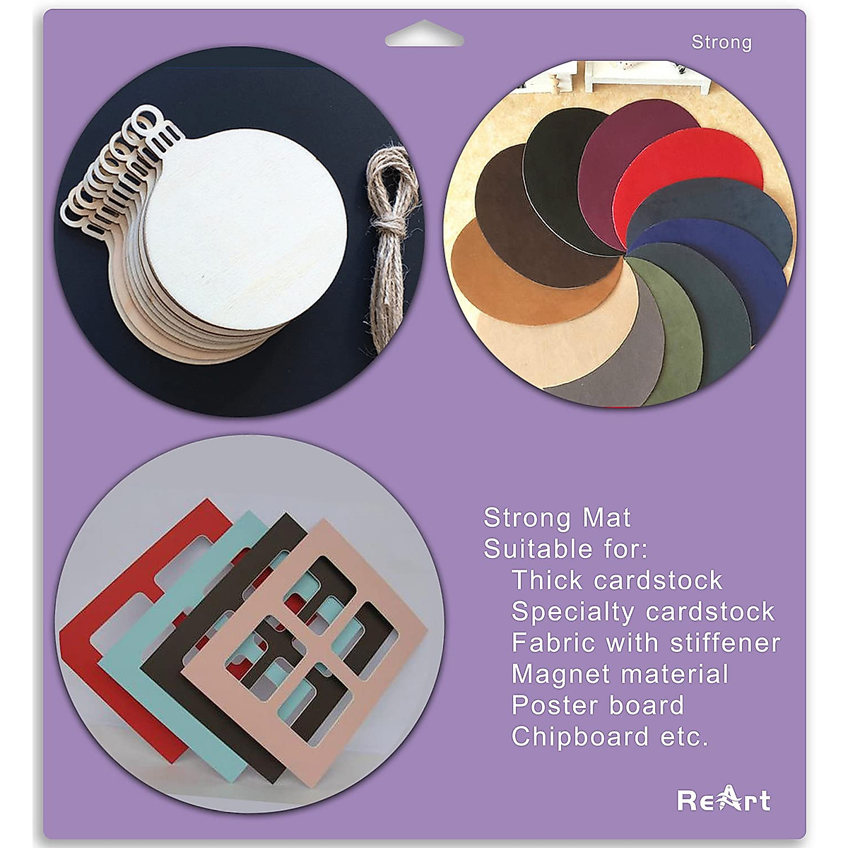 ReArt Cutting Mat Variety 6 Packs Adhesive Replacement - Strong, Standard, Light Grip Suit for Cricut Maker/Explore Air 2/Air/One - 12in x 12in x 3 Packs, 12in x 24in x 3 Packs.