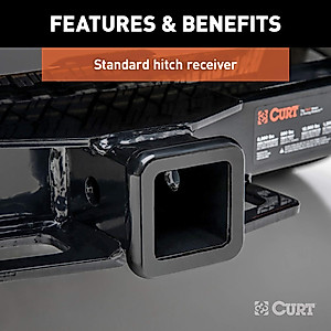CURT 13701 Camper Adjustable Trailer Hitch RV Towing with 2-Inch Drop, 2 in. Receiver, 5,000 lbs, Fits Frames up to 51 Inches Wide