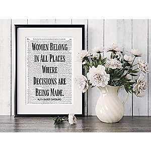 3-Pack Ruth Bader Ginsburg Quotes Bundle, Fight for the Things, Real Change, and Women Belong, Notorious RBG, Dictionary Art Photo Print, 8x10 Unframed