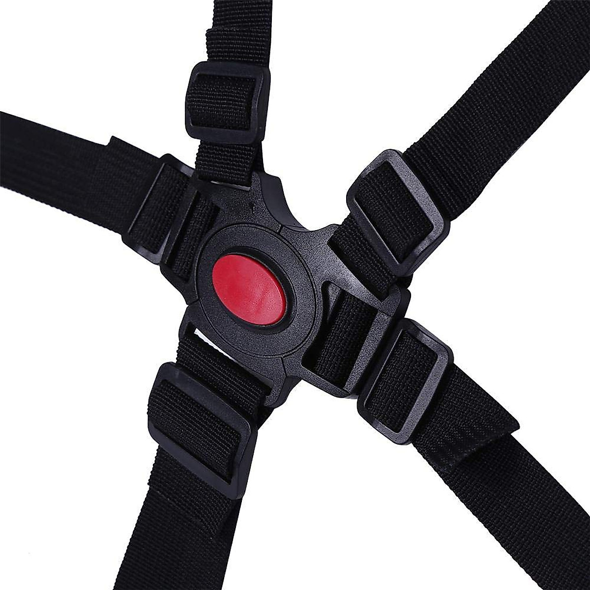 Durable Child Pram Seat 5 Point Harness Baby Stroller Safety Belt, Baby Stroller Safety Strap, Car Baby Seat Kids Dining Chair Pushchair for Baby Stroller