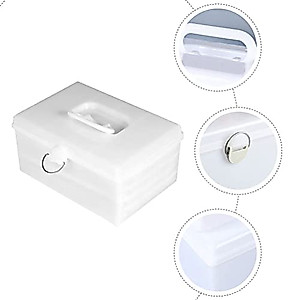 Cabilock Portable Mahjong Box Plastic Storage Box Mahjong Storage Container