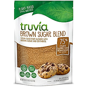 Truvia Brown Sugar Blend, Mix of Natural Stevia Sweetener and Brown Sugar, 18 oz Bag